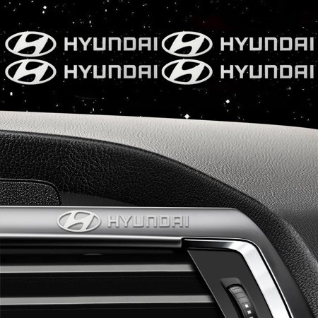 4pcs Car Styling Metal Stickers Interior Decoration Decals For Hyundai ...