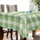 Ryvnso Checkered Pattern Green Grid Rectangle Table Cloth Tablecover ...