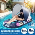 Inflatable Pool Floats with UPF50+ Canopy-Removable-120° Adjustable ...