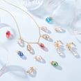 56Pcs Electroplate Glass Pendants AB Color Plated with Copper Wire ...