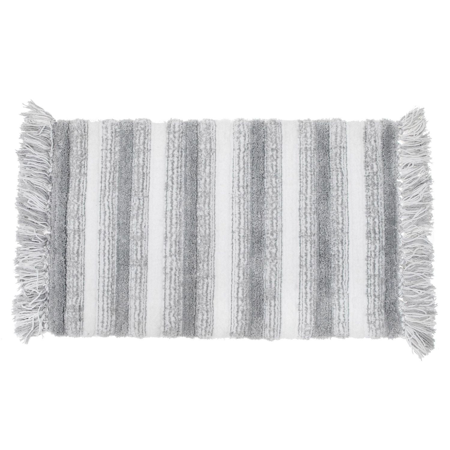Click here for Ih Casadécor Microfibre Striped Bath Mat With Frin... prices