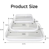 3Pcs Zippered Hard Case, Clear Plastic Pencil Case, Portable Pouches ...