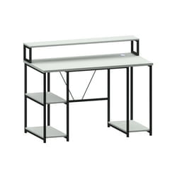 Mainstays 47" Computer Desk with Storage Shelves, , White Finish ...