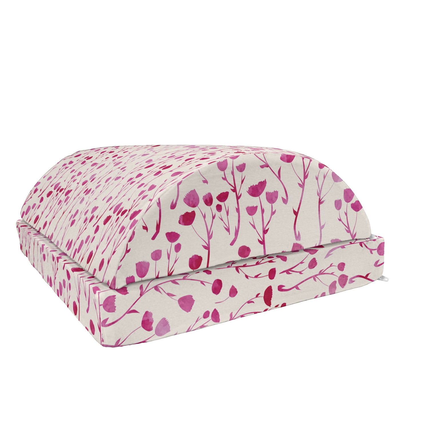 Spring Foot Rest, Doodle Silhouette Flowers Romantic Flourishing ...