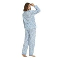 Global Womens Large Pajama Set 100 Cotton Lounge Wear With Pockets