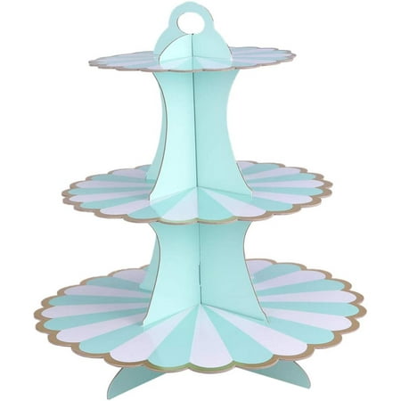 3-Tier Cardboard Cupcake Stand Dessert Tower Treat Stacked Pastry ...