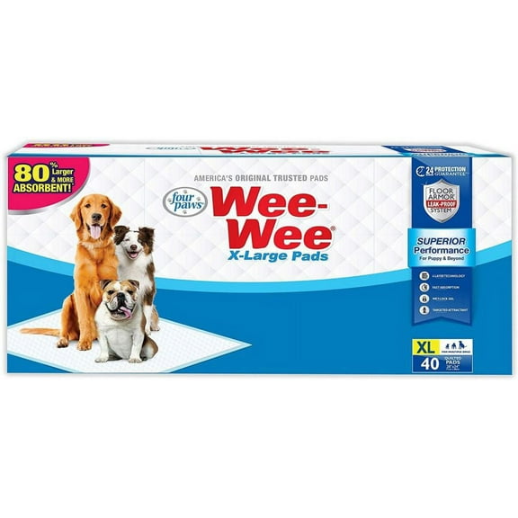 Four Paws Wee Wee Pads Original [Dog, Housebreaking Aids] 100 Pack ...