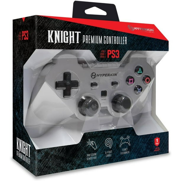 Hyperkin "Knight" Premium Controller for PS3/ PC/ Mac (Silver ...