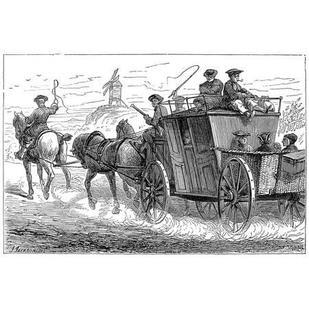Stagecoach, 18Th Century. /Na Stagecoach Ride In England In The 18Th ...