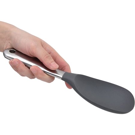 9" Rice Paddle, Silicone Rice Scoop Rice Spatula with Stainless Steel ...