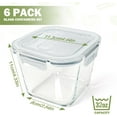 32 oz Glass Soup Containers with Lids, 4 Cup Tall Borosilicate Glass ...