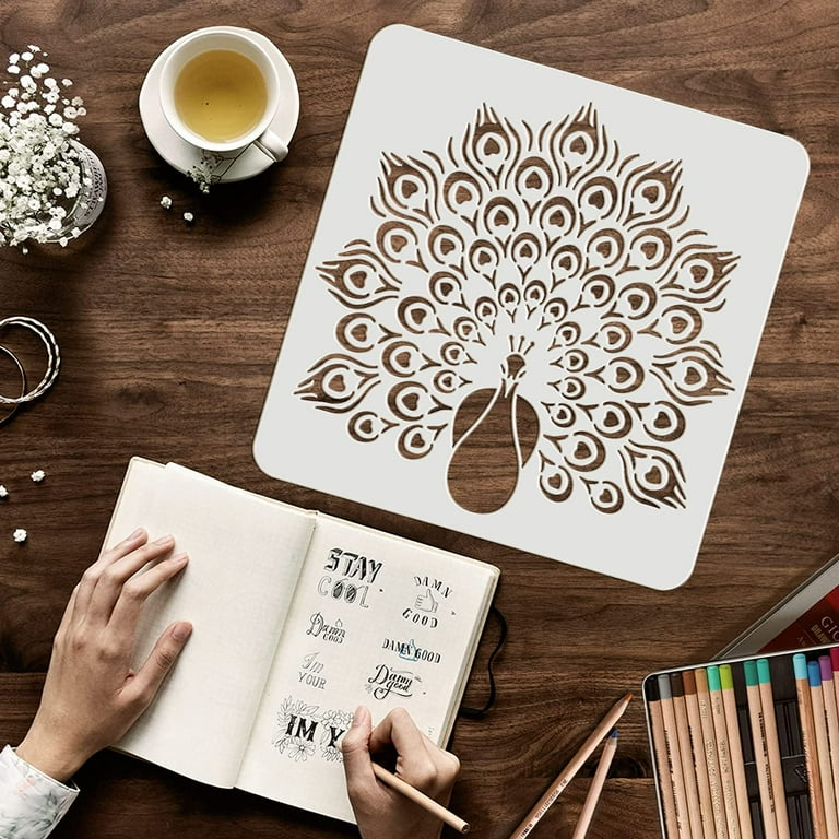 Peacock Stencil Designs