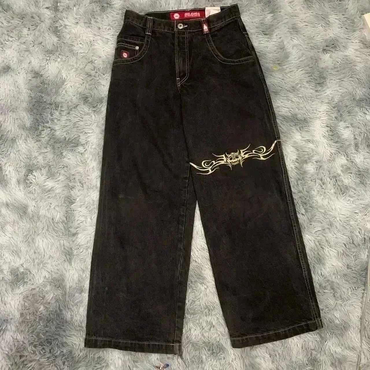 Click here for Zeruo Harajuku Hip Hop Retro Embroidered Jnco Jean... prices