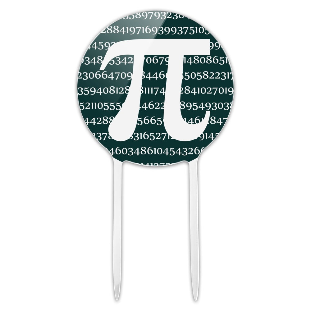 Acrylic Pi Math Geek Nerd 3.14 Cake Topper Party Decoration for Wedding ...