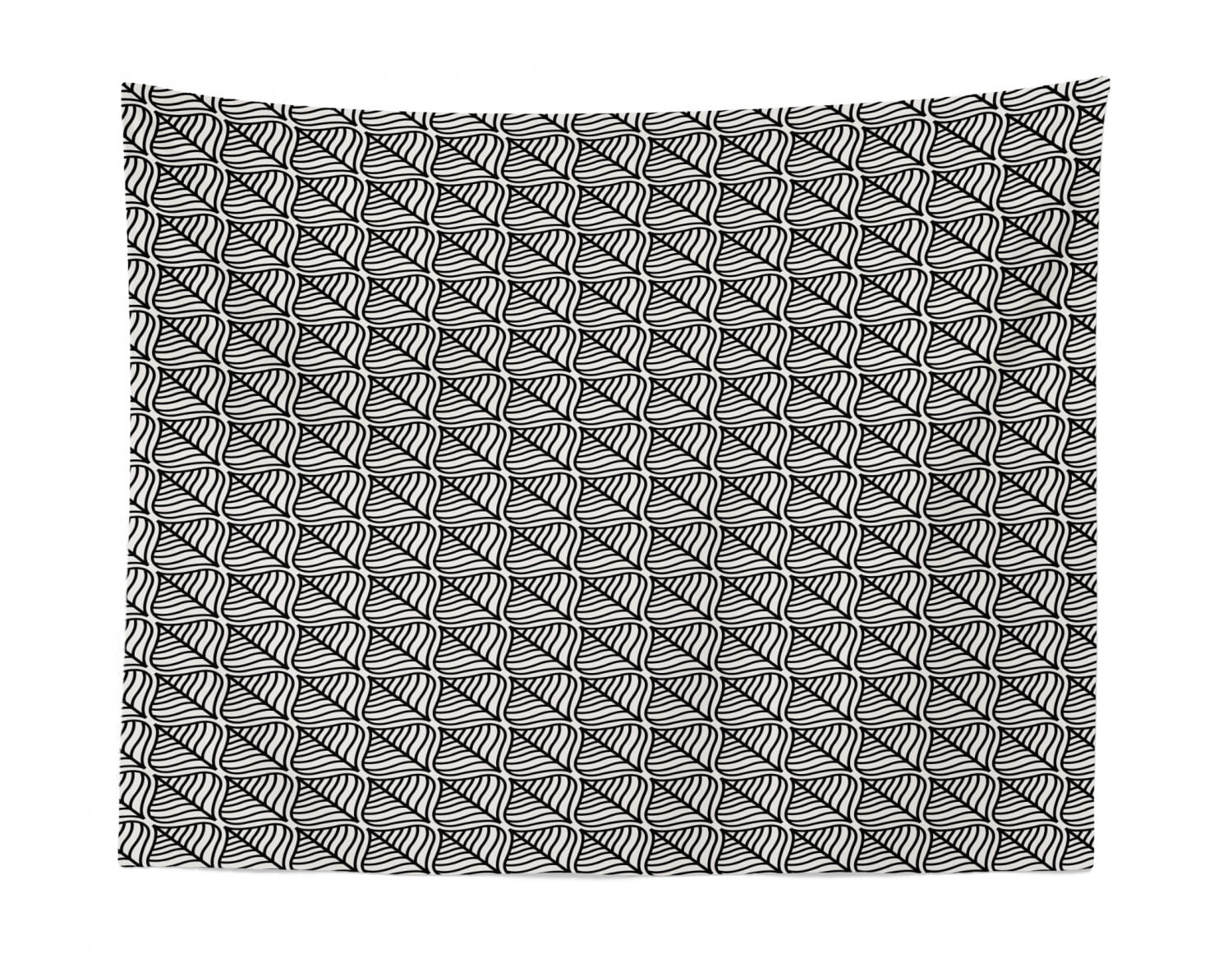 Abstract Tapestry, Geometric Composition of Striped Diamond Shapes on a ...
