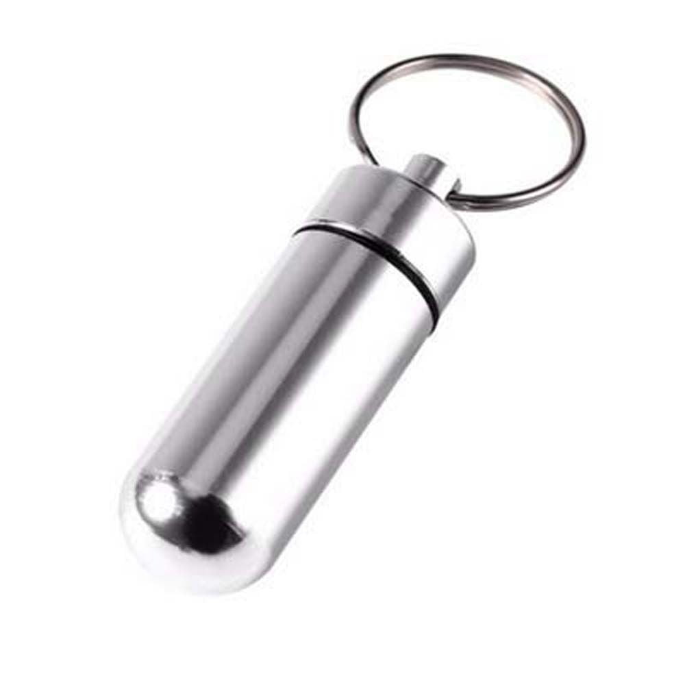 Cool New Capsule Safe Container Keyring Drug Medicine Money Bottle ...