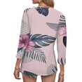 Qwertyu Womens Tops 3 4 Sleeve V Neck Tunics Tie Dye Print Elbow