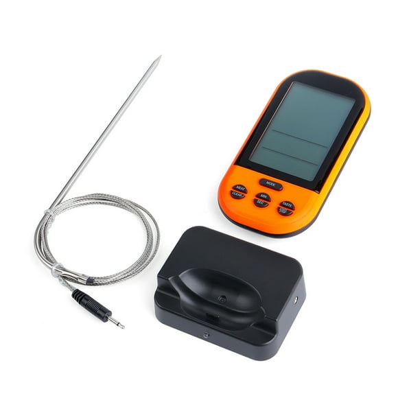 Wireless Remote Digital Food Thermometer Timer Alarm Meat Barbecue Thermometer Probe Steak BBQ ...