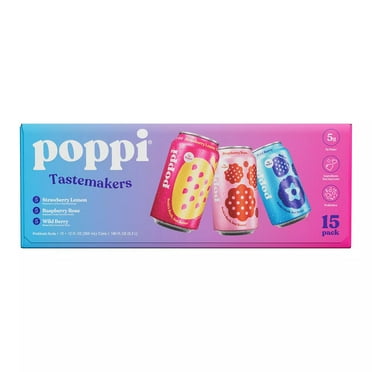Poppi Prebiotic Soda, Variety Pack, 12 fl oz, 15-count - Walmart.com
