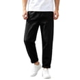 Blmnix Work Pants Pants Men Pleated Skinny Cotton Pants Low Rise Jean ...