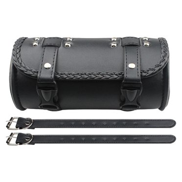 26L Canvas + Leather Motorcycle Side Saddle Bag Pannier Luggage Storage ...