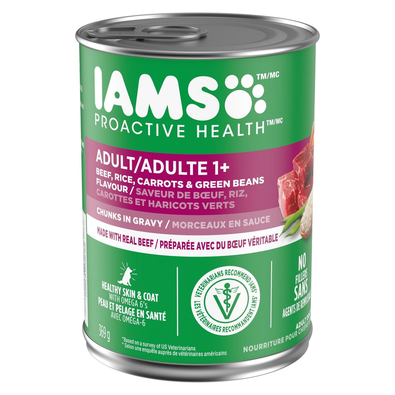 IAMS Proactive Health Beef, Rice, Carrots & Green Beans Adult Wet Dog ...