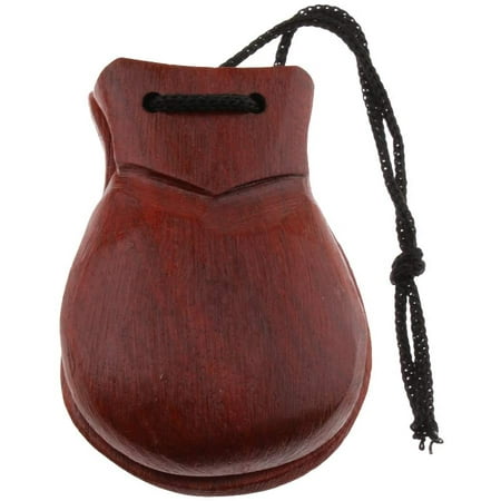 Exquisite Wooden Hand Clapper Clicker Castanet Small Percussion Brown ...