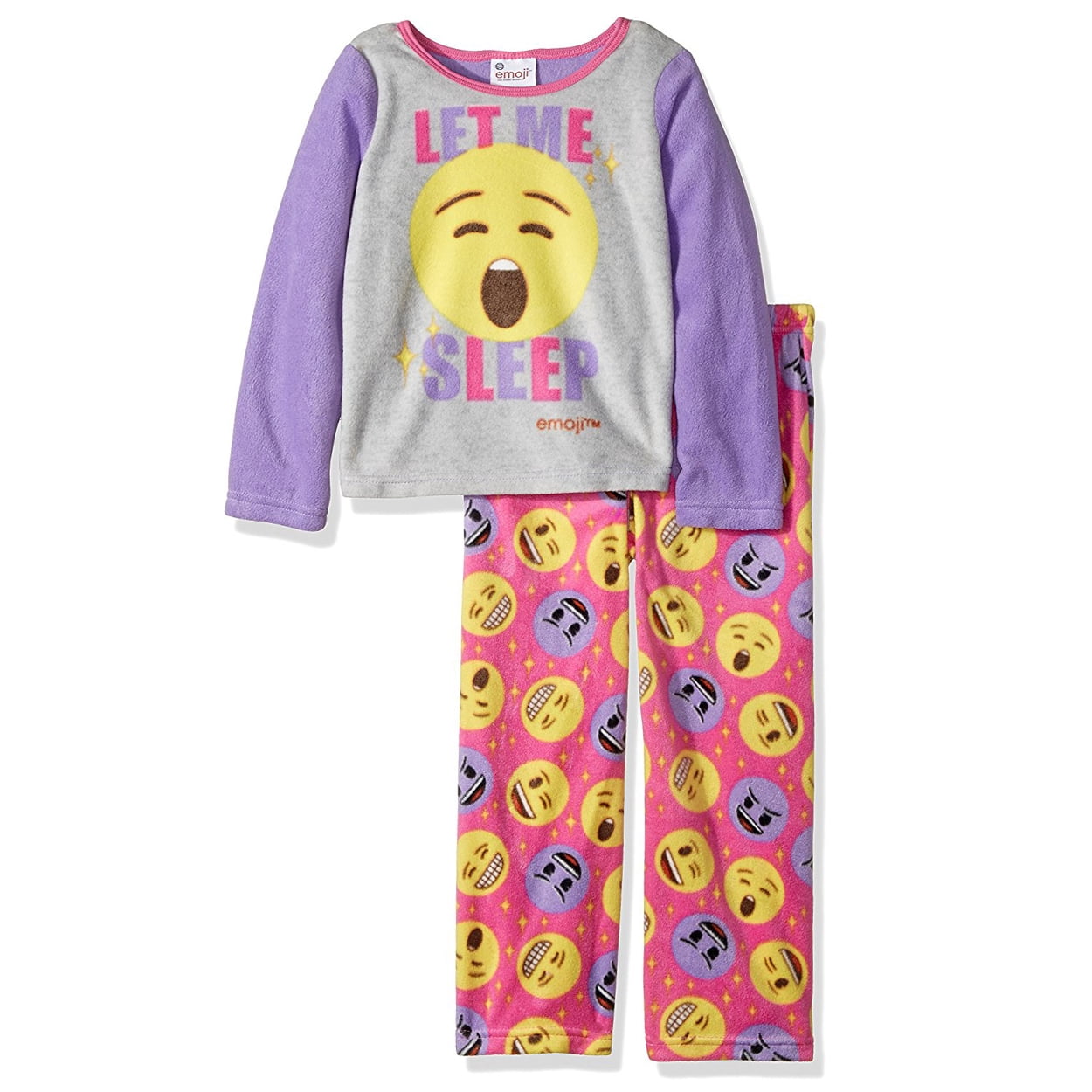 Emoji Girls Fleece Pajamas (Little Kid/Big Kid) 21EJ037GLL - Walmart.com