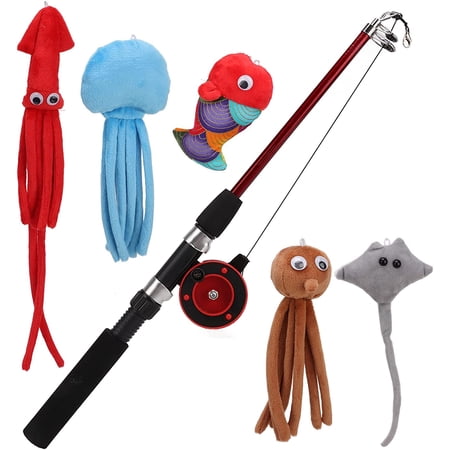 Cat Fishing Toy Adjustable Interactive Funny Cat Stick Suit with ...