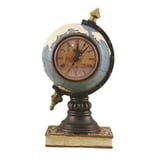 WHAMVOX Globe Shape Resin Clock with Creative Design for Desktop ...