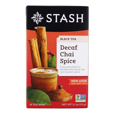 Stash Tea Decaf Vanilla Chai Black Tea 100 Count Box of Tea Bags in ...