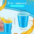 500 pcs Blue Plastic Shot Glasses 2 oz Disposable Party Cups for ...