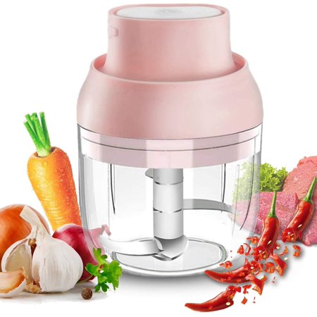 Kitchen chopper, portable with 3 sharp blades small mini grinder ...