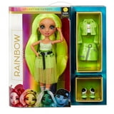 Walmart Rainbow High Neon Green Karma Nichols Fashion Doll with Mix ...
