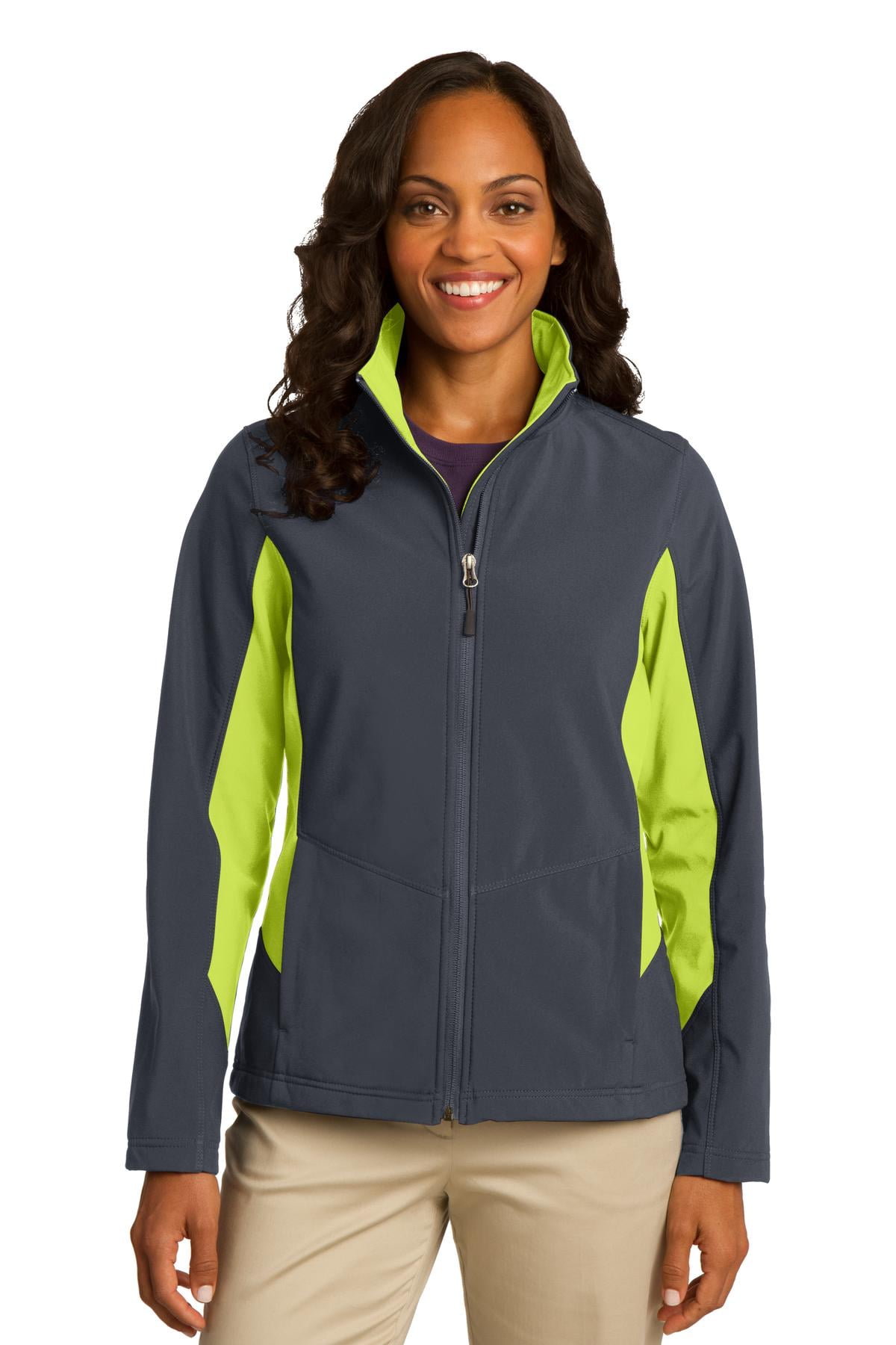 PA Ladies Core Colorblock Soft Shell Chaqueta XS Battleship Grey ...