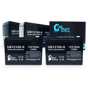 4x Pack - Neuton Mowers CE5 Battery Replacement - UB12100-S Universal ...