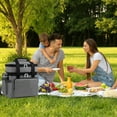 Insulated Cooler Lunch Box Expandable Leakproof Heavy Duty Double Deck ...