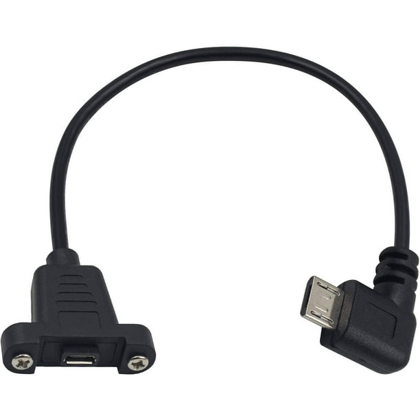 Micro USB Extension Cable, 90 Degree Right Angle Micro USB Male to ...
