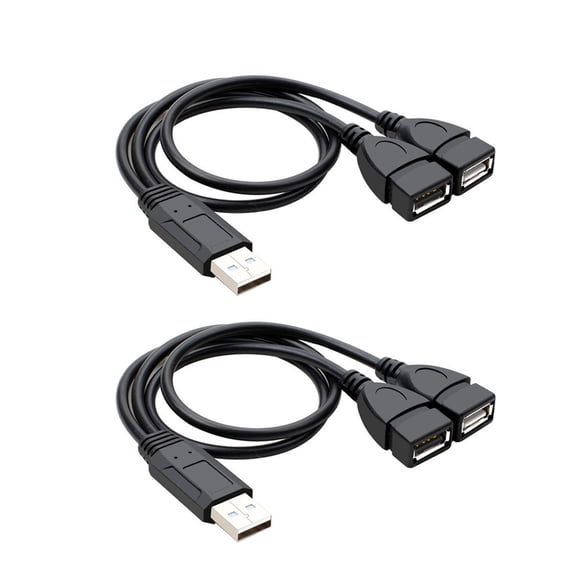 BKSDUEH USB Splitter Y Cable, USB A 1 Male to 2 Female Extender, Data ...