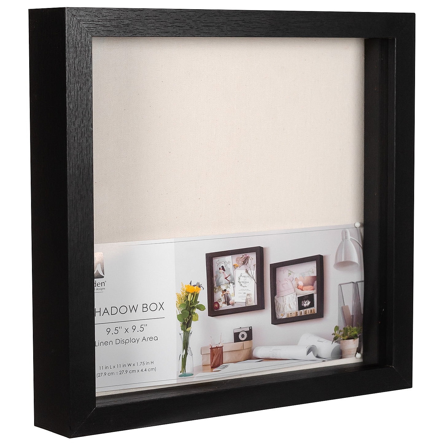Black SHADOWBOX 10x10 frame - 10x10 - Walmart.com