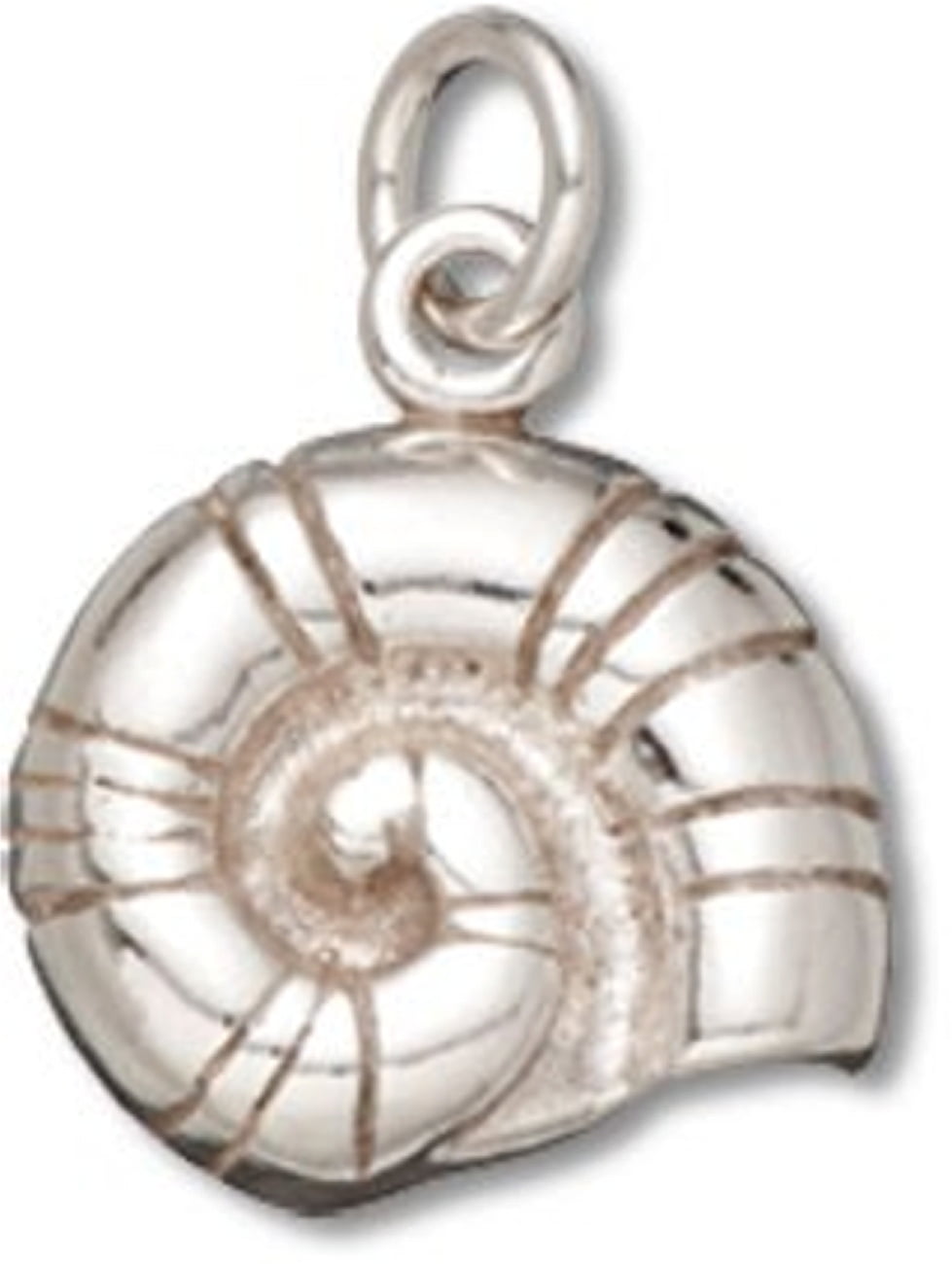 Sterling Silver 30" .8mm Box Chain Moon Snail Nautilus Beach Seashell ...