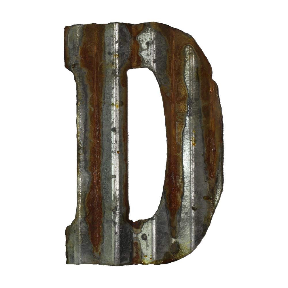Custom Cut Decor 8'' Rusty Galvanized Corrugated Metal Letter -D ...