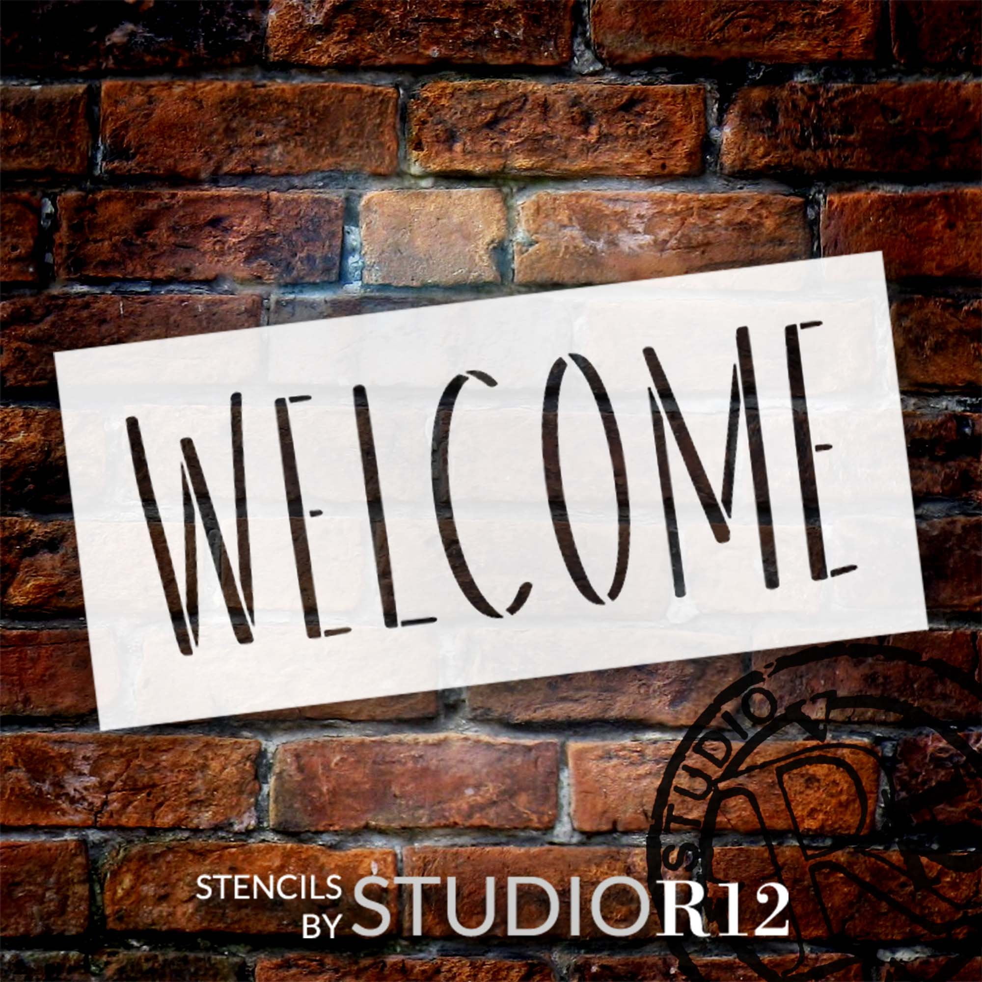 Simple Welcome Stencil by StudioR12 Craft DIY Welcome Home Decor Paint ...