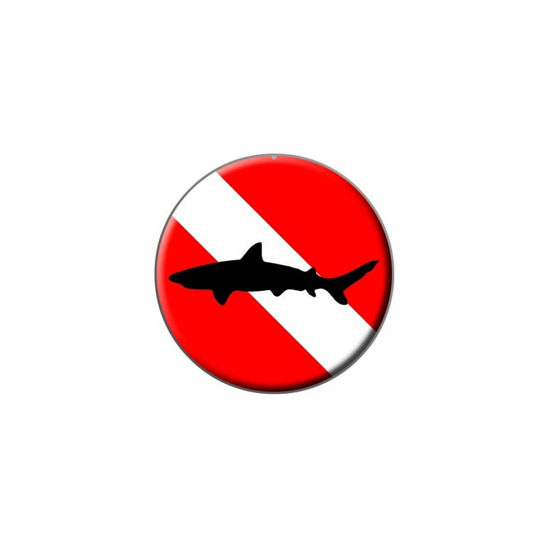 Scuba Diving Flag With Shark