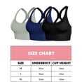 3Pcs Women's cross back sports bra, replaceable chest cushion, suitable ...