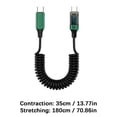 USB C 100W Charging Cable Coiled Spring Designs Cable Digital Monitors ...
