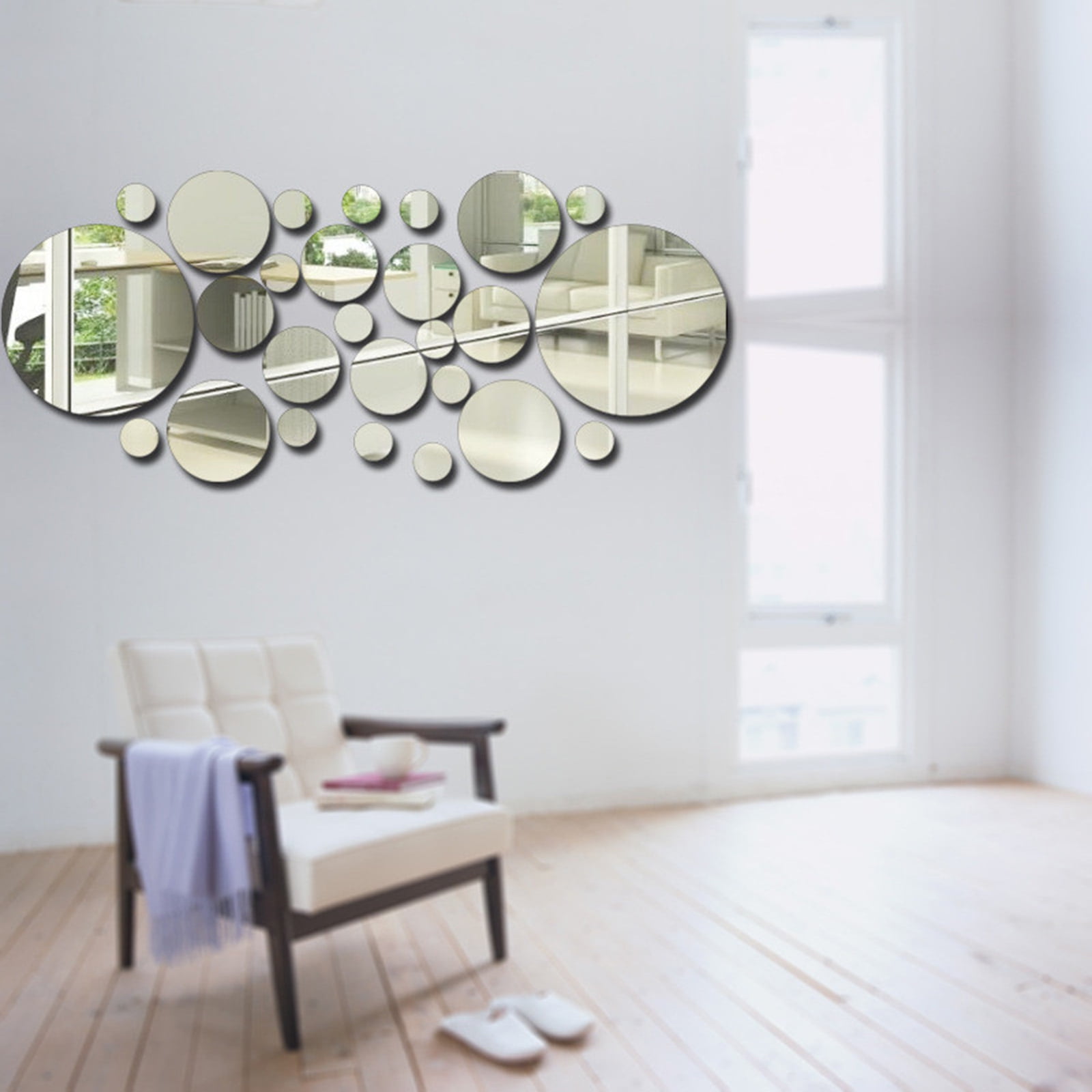 Click here for Meterk 30pcs Mirror Wall Decals Round Circle Wall... prices