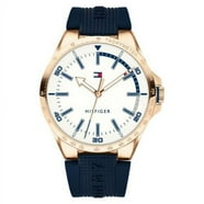 Tommy Hilfiger Men's 1790874 Gold-Tone Watch with Brown Leather Band ...