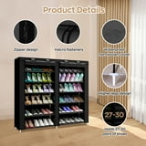 HioHa Plastic 7-Tier Double Row Shoe Rack with Dustproof Cover, Non ...