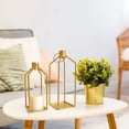 Large Outdoor Candle Lantern Set, 2 Pcs Metal Lanterns with Flameless ...